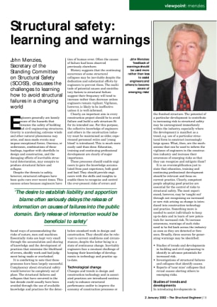 Structural safety: learning and warnings - The Institution of ...