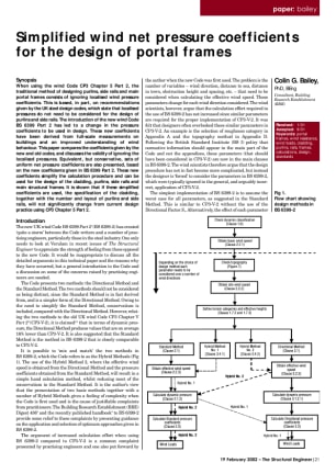 Simplified wind net pressure coefficients for the design of portal ...
