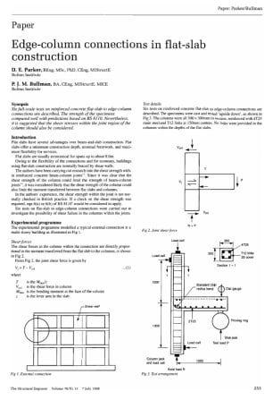 Edge-Column Connections in Flat-Slab Construction - The Institution of ...