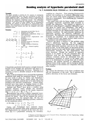 Bending Analysis of Hyperbolic Paraboloid Shell - The Institution of ...
