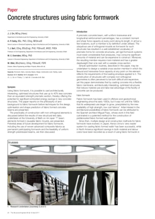 Concrete structures using fabric formwork - The Institution of ...
