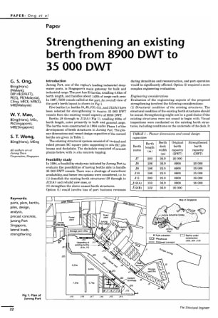 Strengthening an Existing Berth From 8900 DWT to 35 000 DWT - The ...