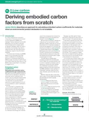 Deriving embodied carbon factors from scratch - The Institution of ...