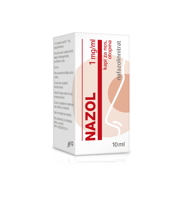 Nazol 1 mg/ml kapi za nos, otopina - JGL