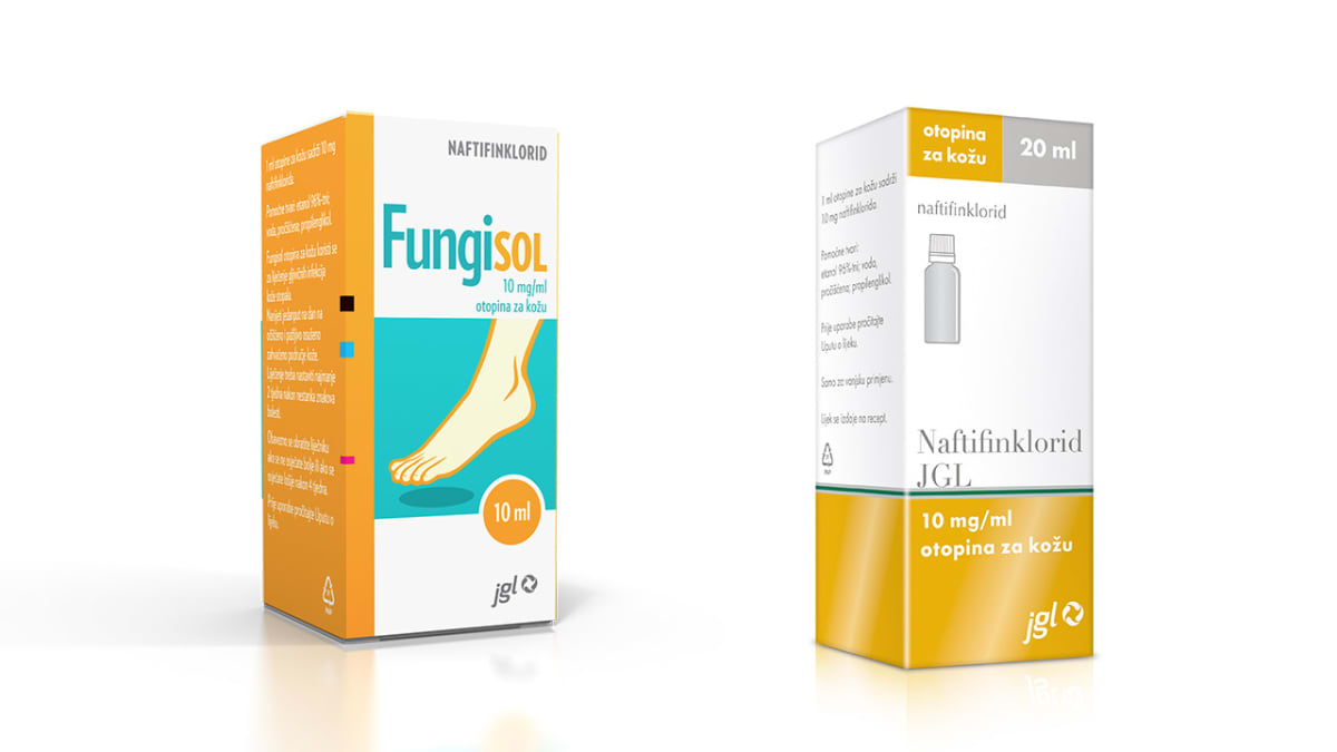 Fungisol and Naftifine Chloride JGL for Treating Fungal Infections - JGL