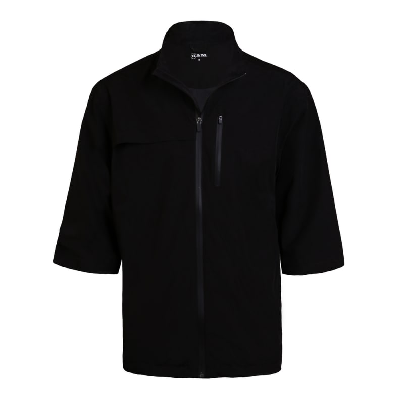 Ram Golf 2-in-1 Waterproof Rain Jacket with Zip Off Sleeves, Black ...