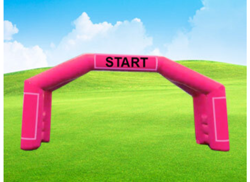 Pink Inflatable Race Track Arch Rental Houston, TX | Sky High Party Rentals
