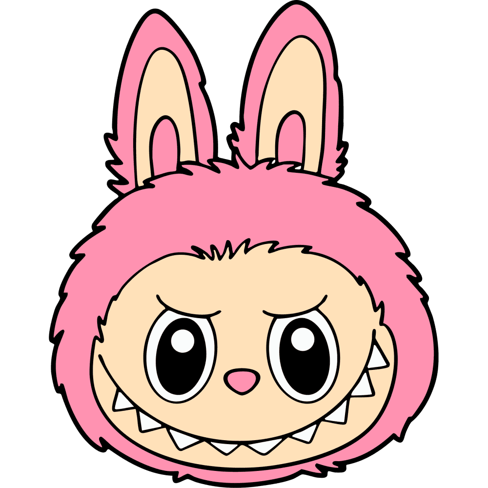 Labubu ansigt svg fil